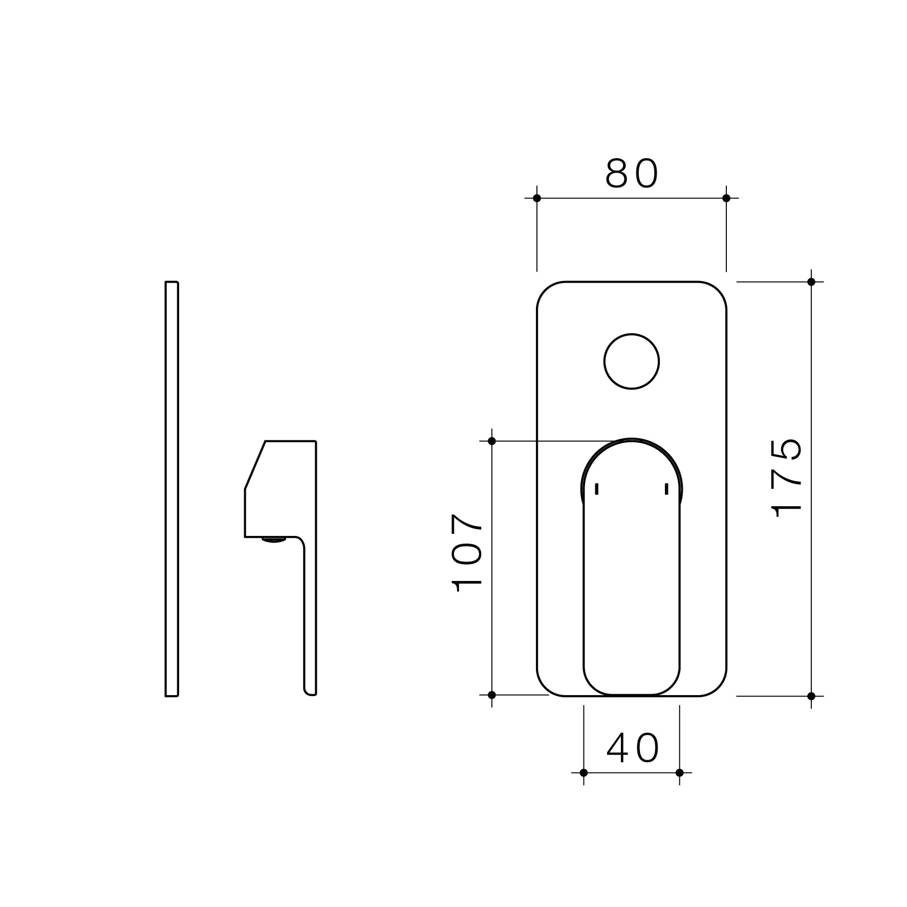 Luna Bath/Shower Mixer With Diverter - Trim Kit