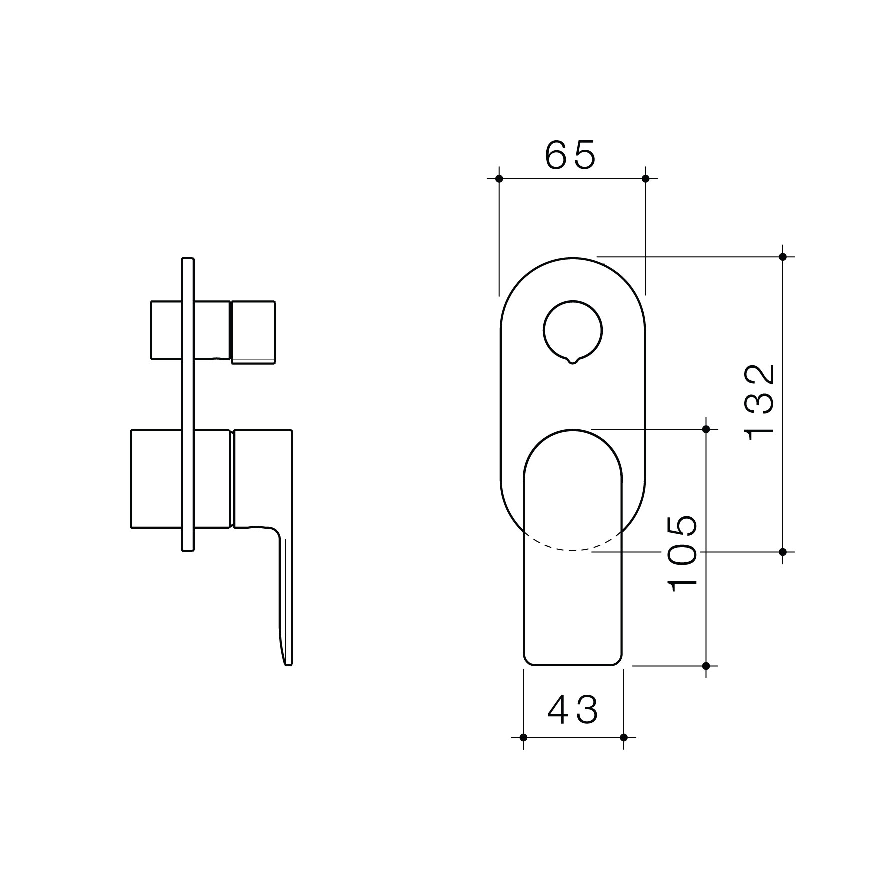 Urbane II Bath / Shower Mixer With Diverter Trim Kit - Round Cover ...
