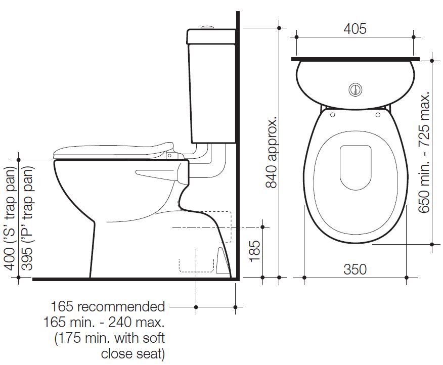 Profile 4 Trident Connector Bottom Inlet P Trap Suite