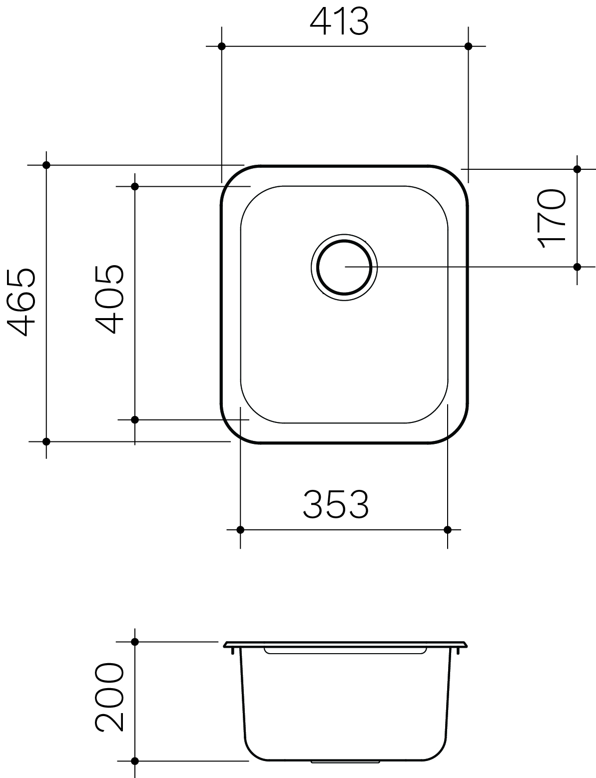 Polar Single Bowl Overmount-Stainless Steel