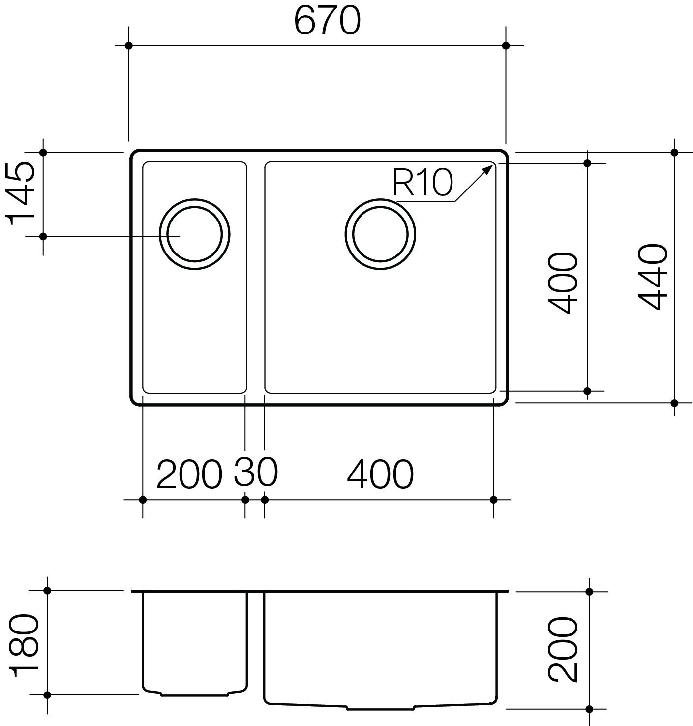 Prism 1.5 Bowl Undermount/Overmount Right Hand-Stainless Steel