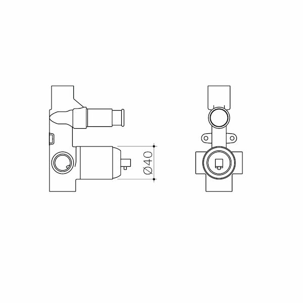 Luna Bath/Shower Mixer with Diverter Body Kit