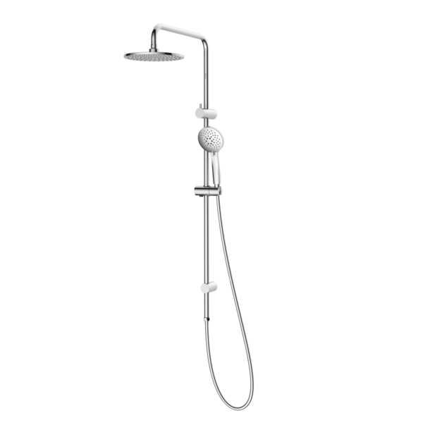 Basis Round Rail Shower with Overhead - Chrome