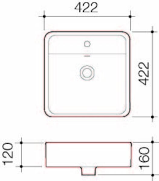 Basis Inset Basin - Square