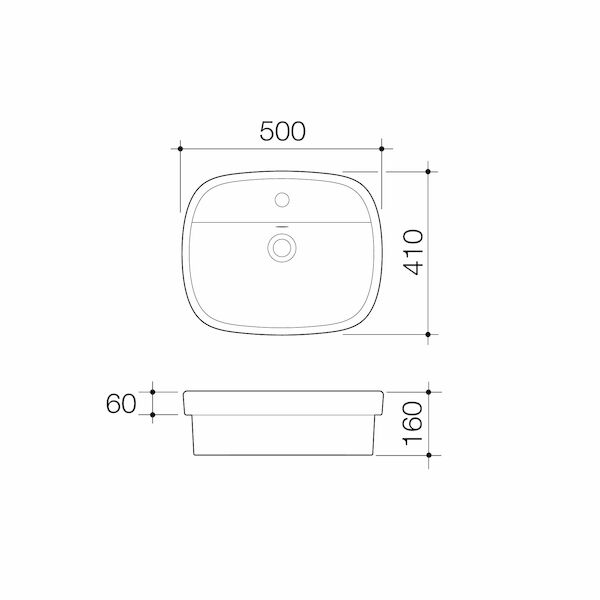 Basis Inset Basin - Rectangle