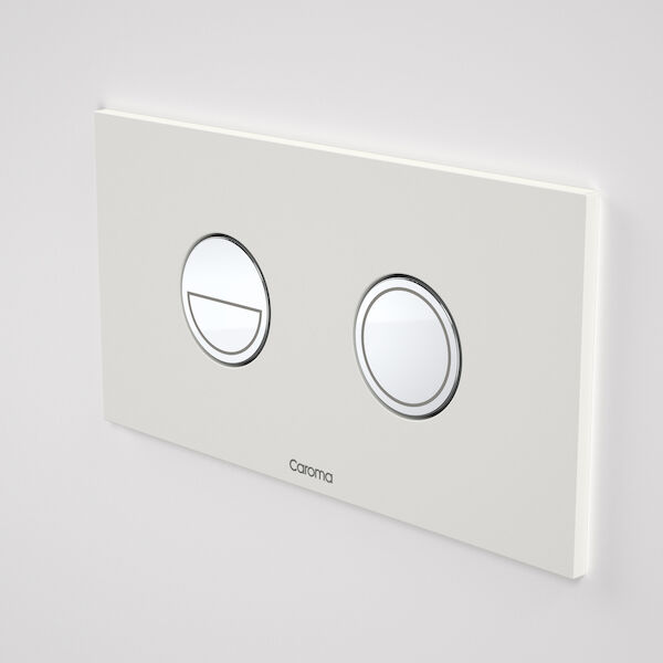 Invisi Series II® Round Dual Flush Plate & Buttons-White
